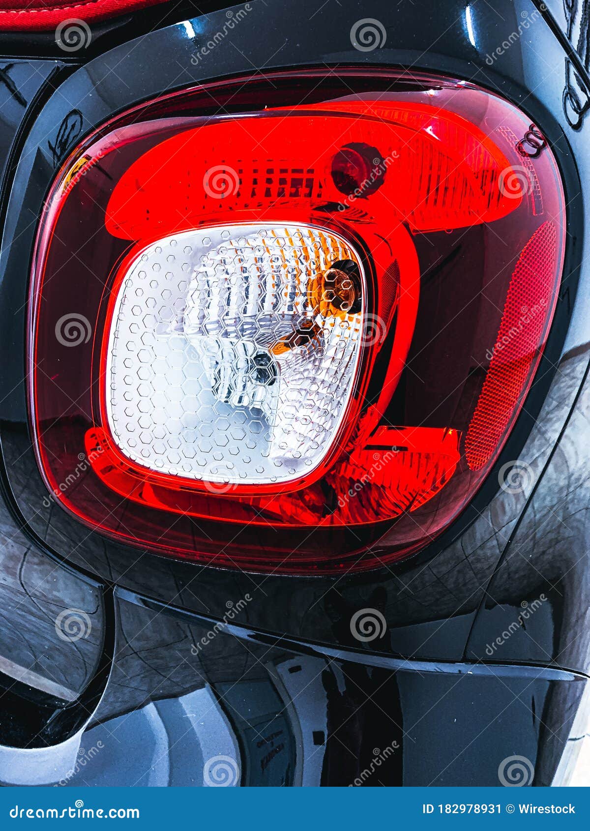Closeup Shot of the Tail Light of Blue Modern Car Stock Image - Image ...