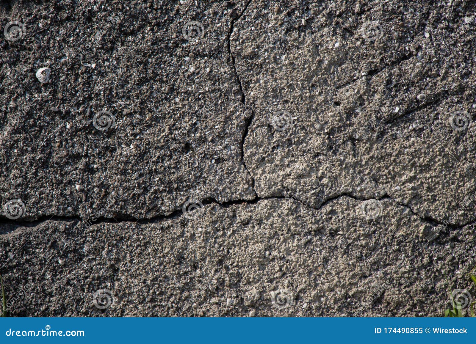 Closeup Shot of a Textured Concrete Surface with Cracks Stock Image ...