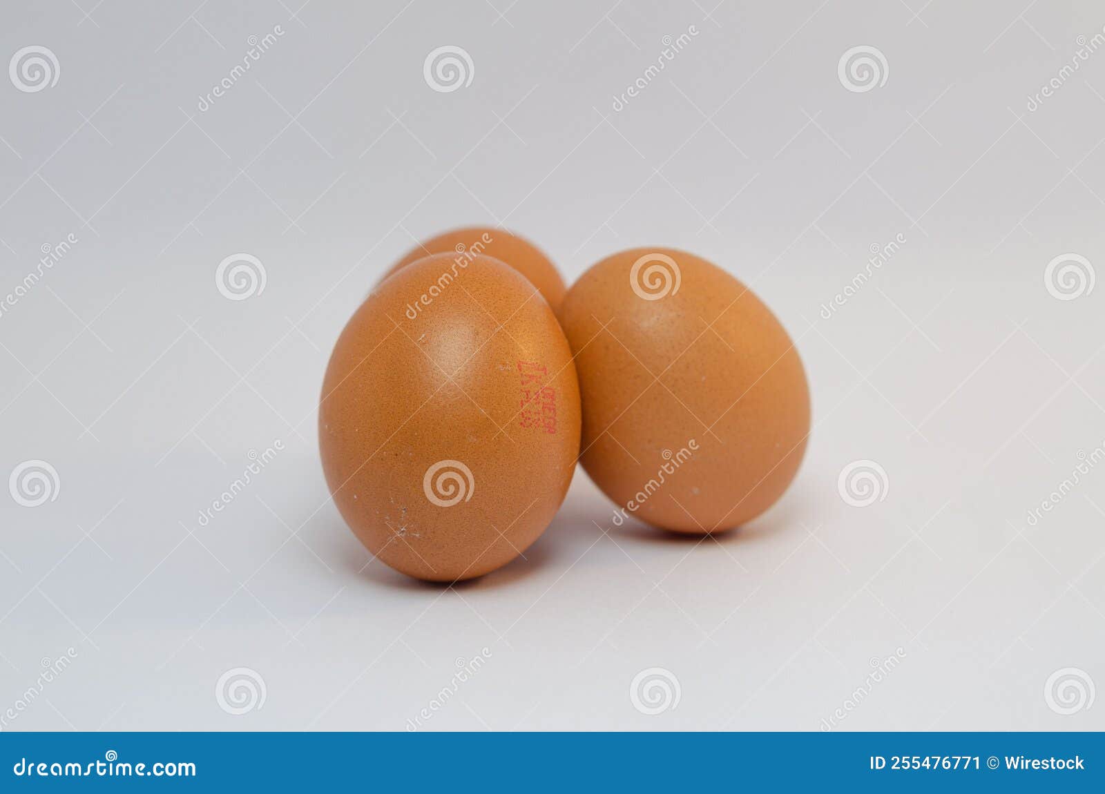 Closeup Shot of Three Eggs Isolated on the White Background Stock Image ...