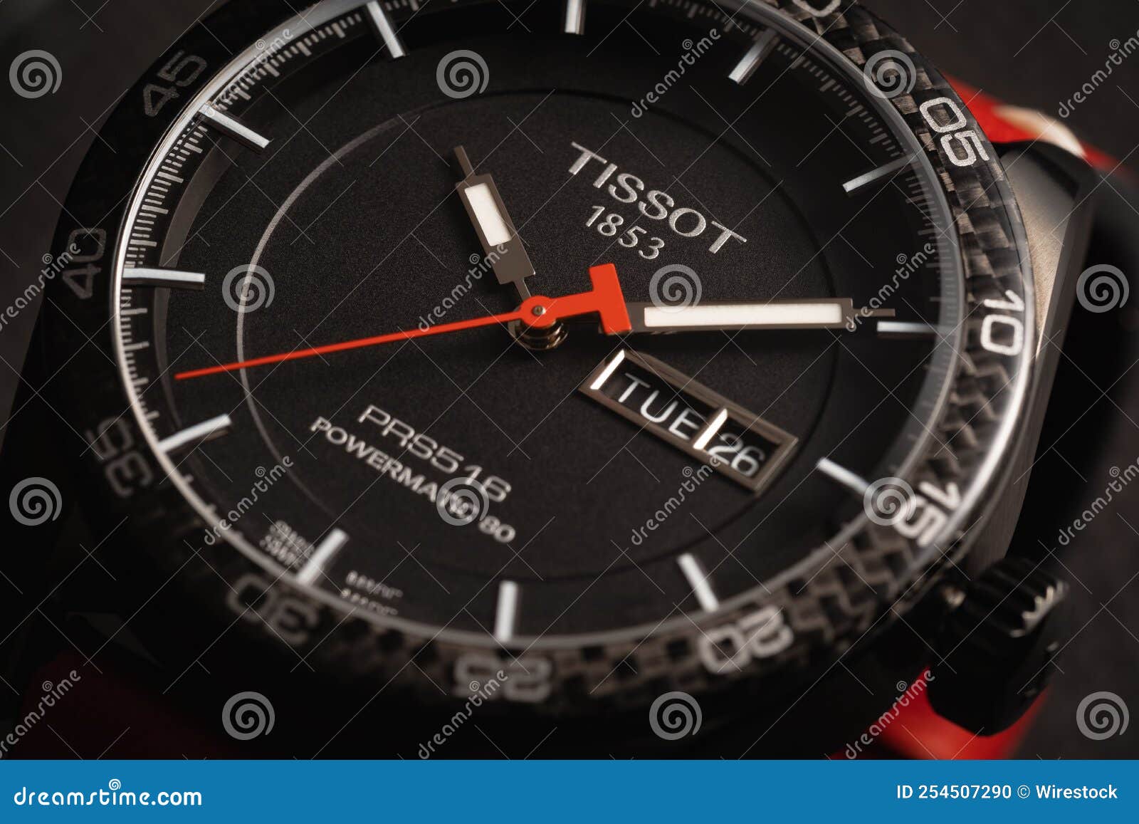Closeup Shot of a Tissot Watch Under Dynamic Lighting - Editorial Image ...