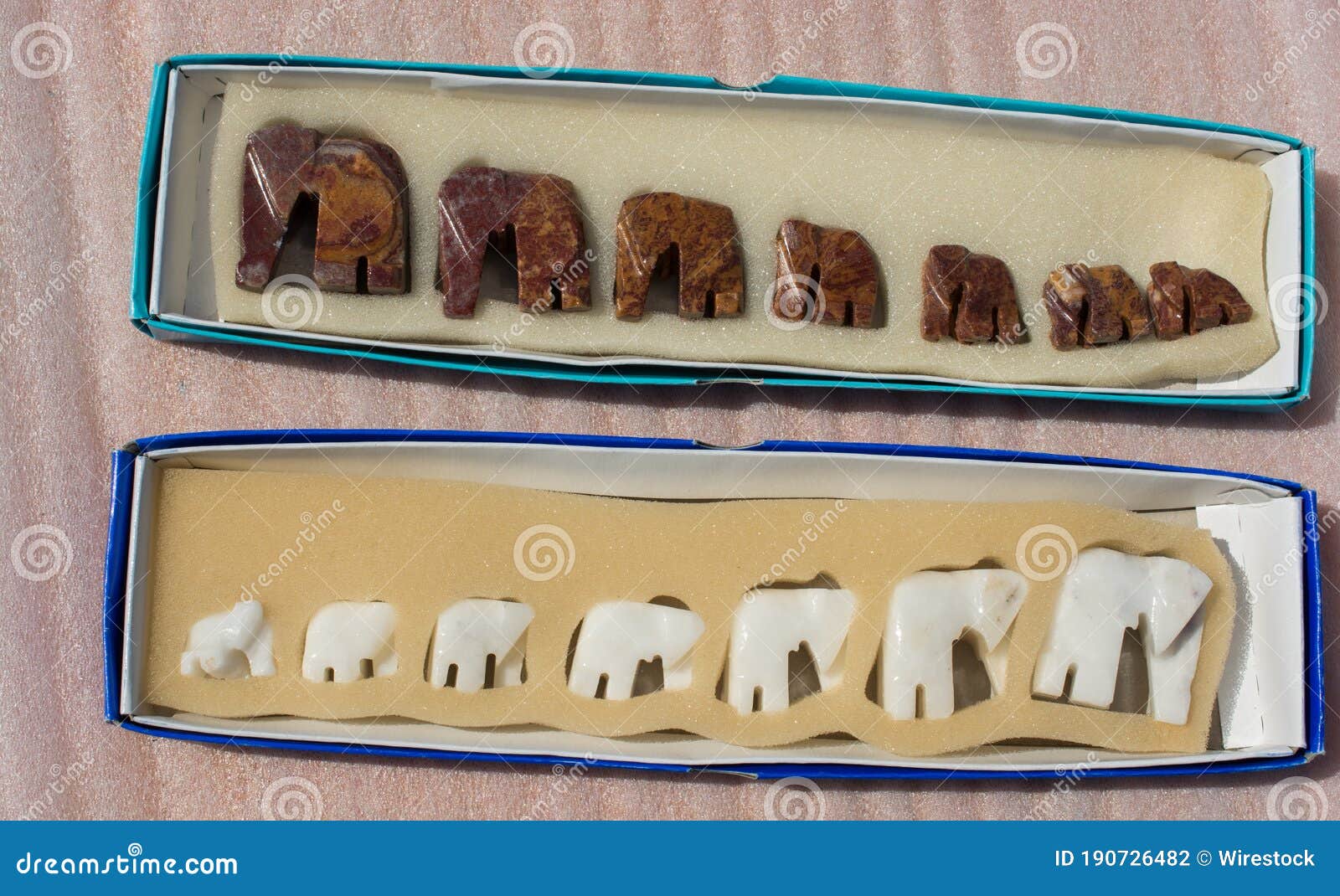 Closeup Shot of Traditional Elephant Figures in Boxes Stock Photo ...