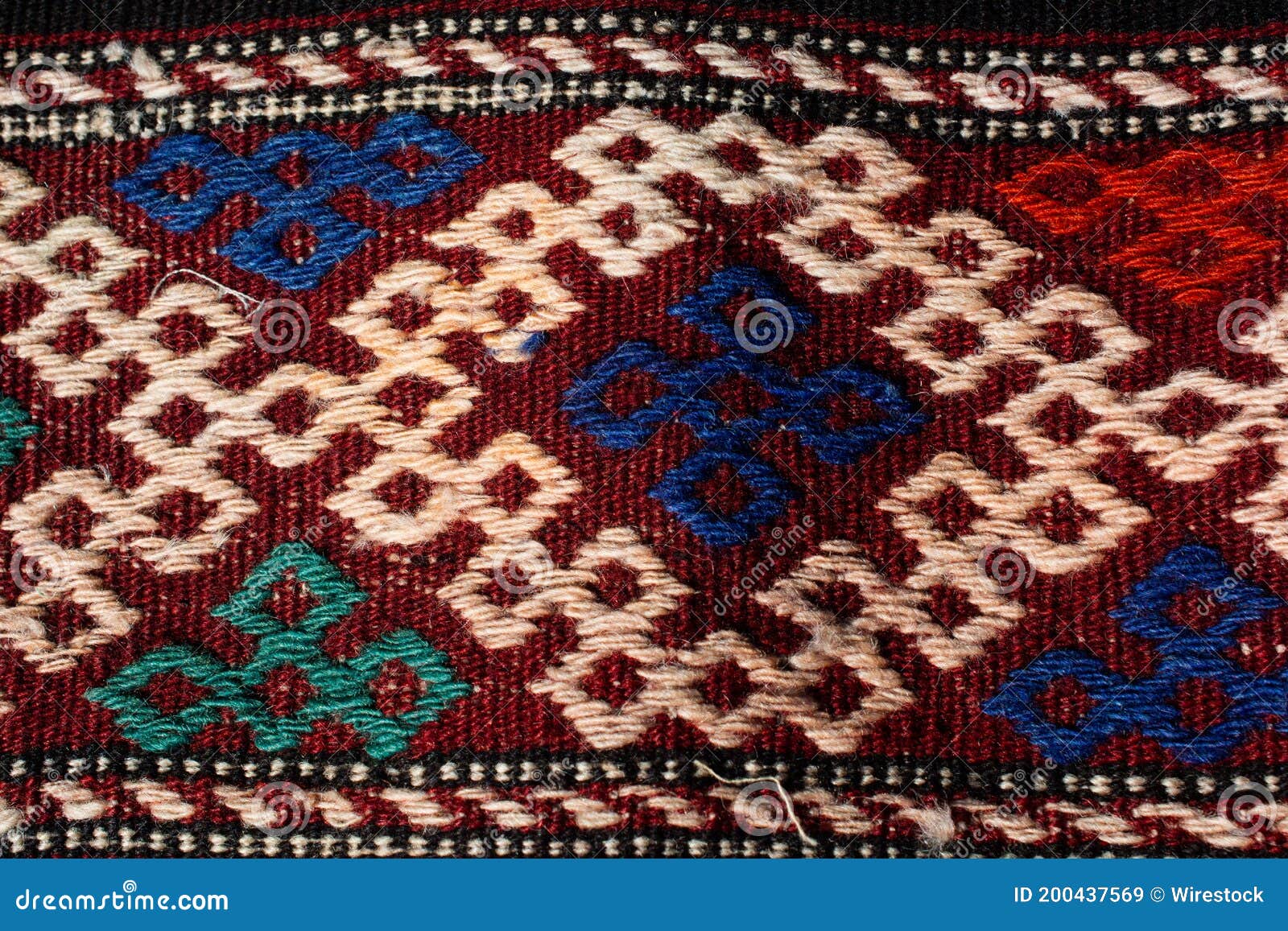 Closeup Shot of Traditional Embroidery Texture Stock Image - Image of ...