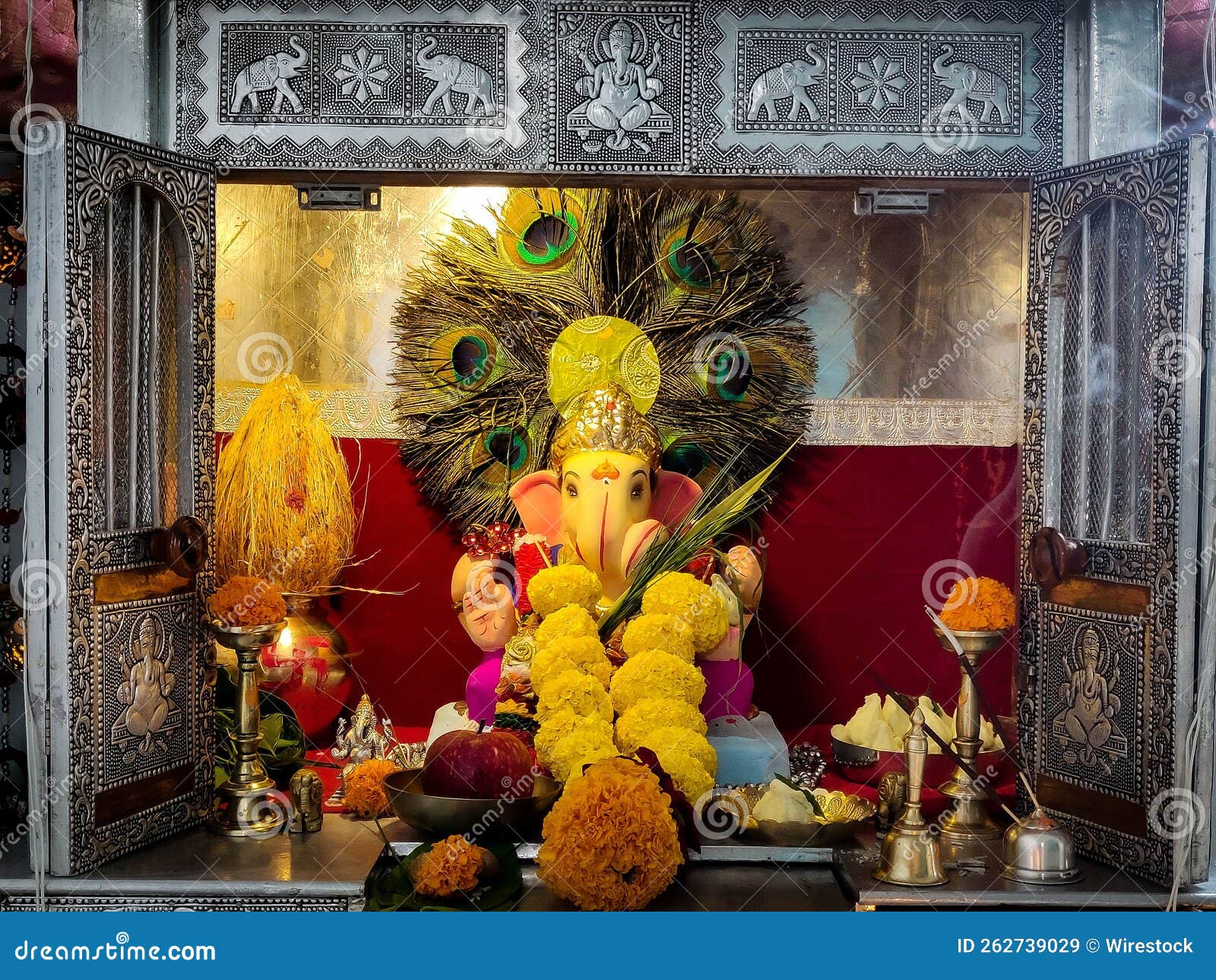 Closeup Shot of a Traditional Indian Setting Stock Image - Image of ...