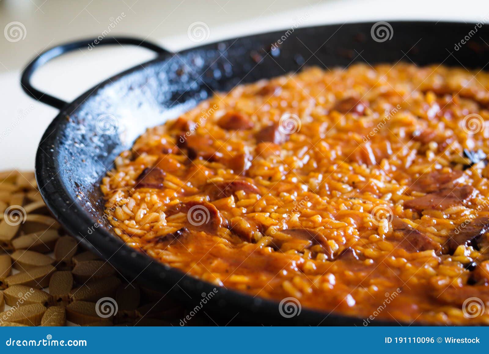 Closeup Shot of a Traditional Spanish Dish Called Socarrat Stock Photo ...