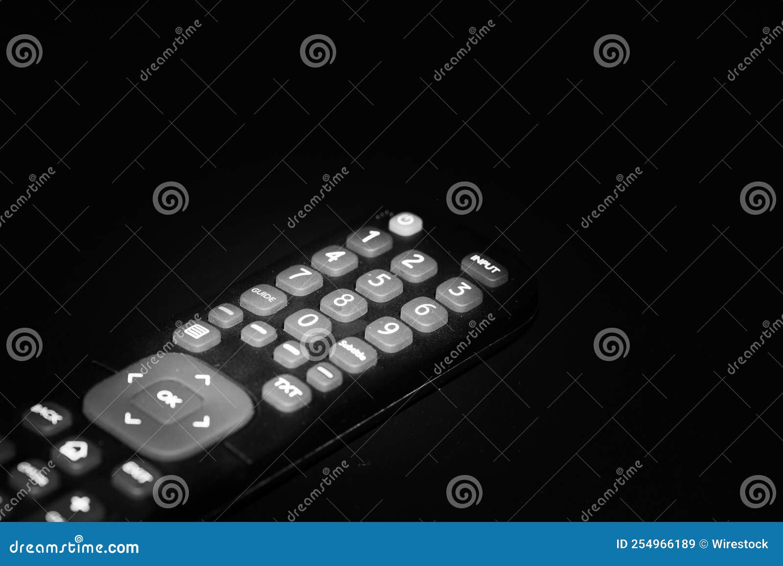 Closeup Shot of the TV Remote Control Buttons Stock Image - Image of ...