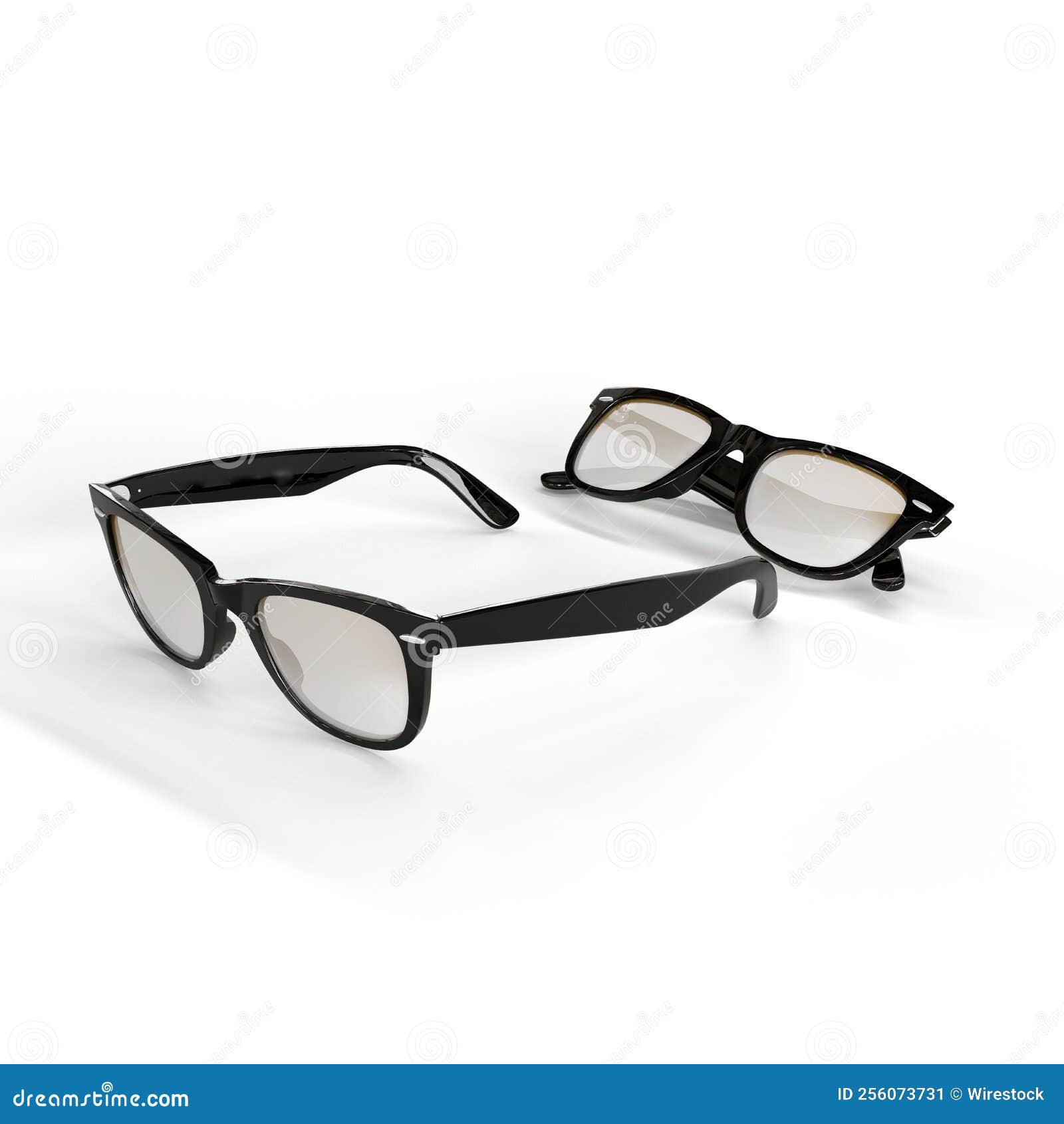 Closeup Shot of Two Black Eyesight Glasses Stock Image - Image of sight ...