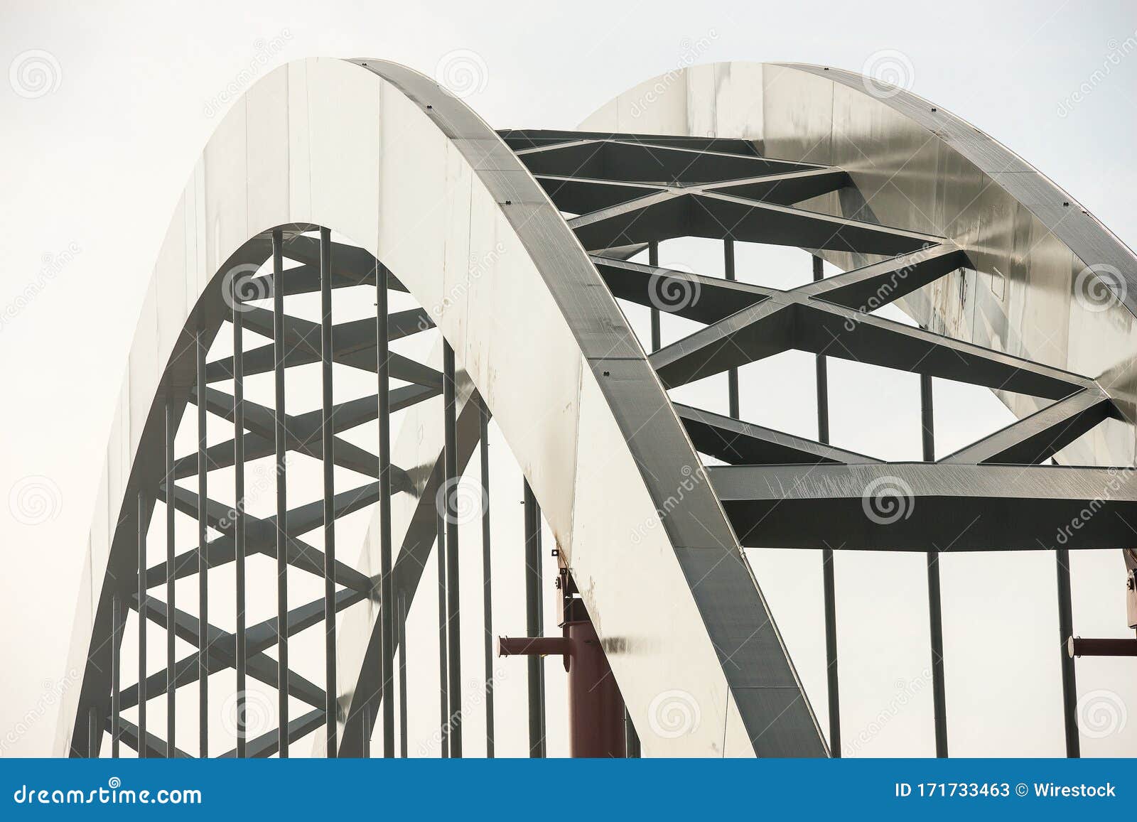 Closeup Shot of the Upper Part of a Metal Bridge during Daytime Stock ...