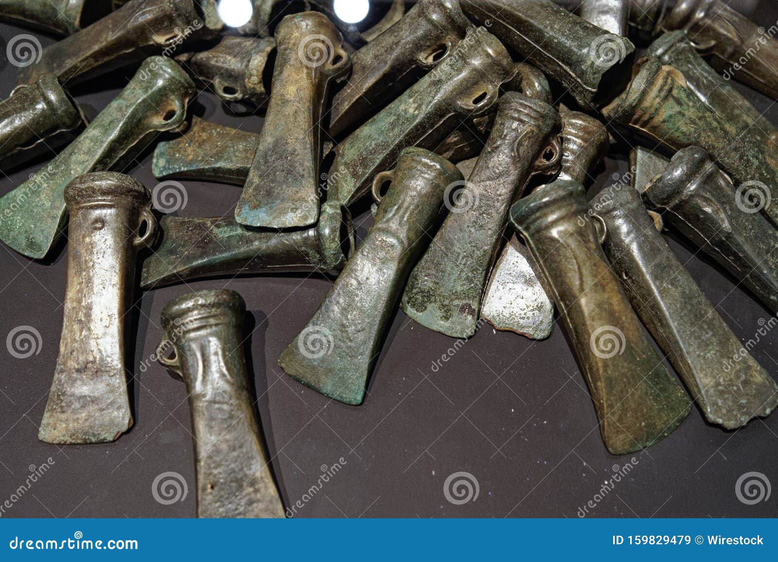 Closeup Shot of Various Old Metallic Sharp Objects Scattered on a Black ...