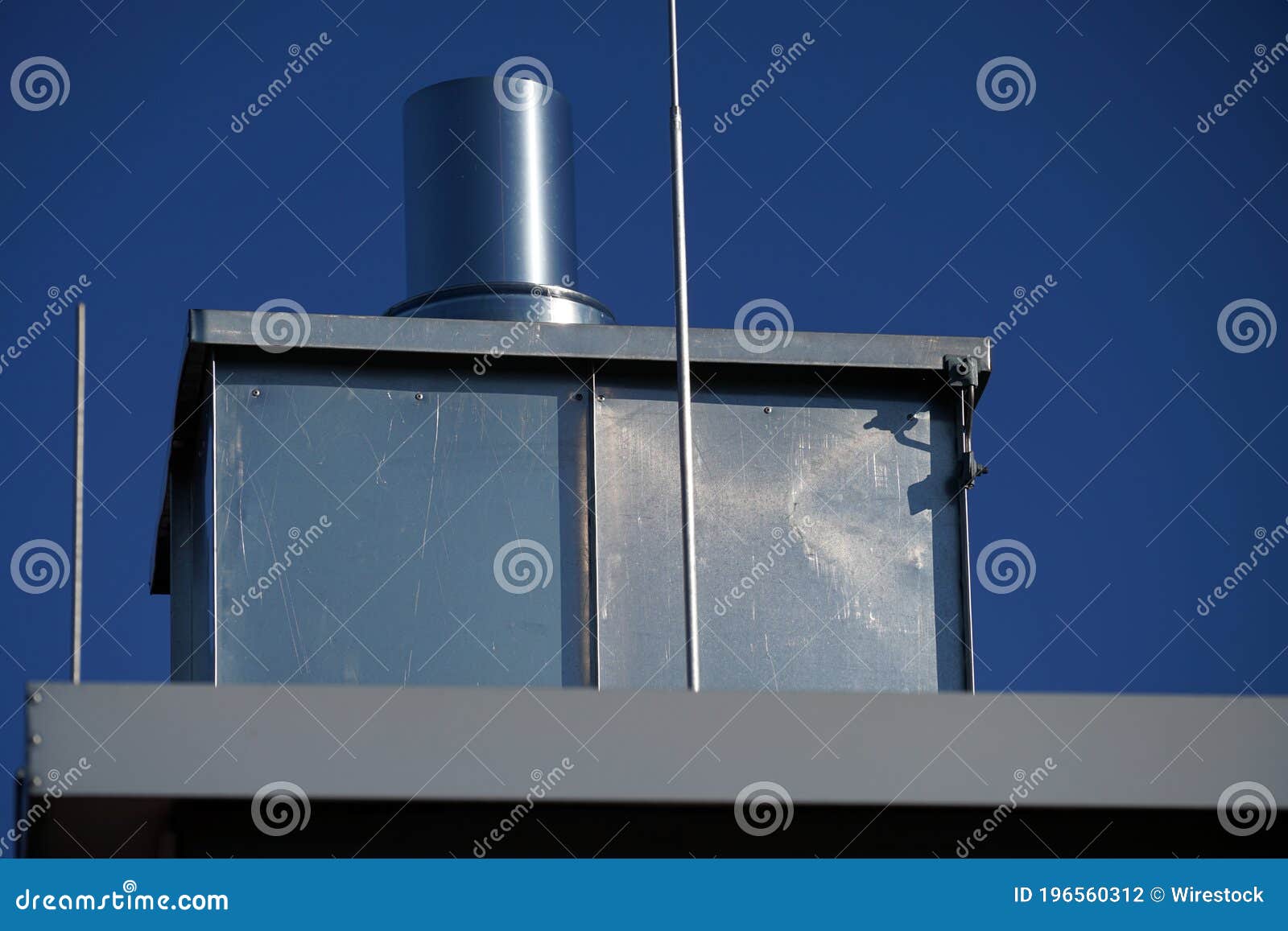 Closeup Shot of a Ventilation System on a Rooftop Stock Photo - Image ...