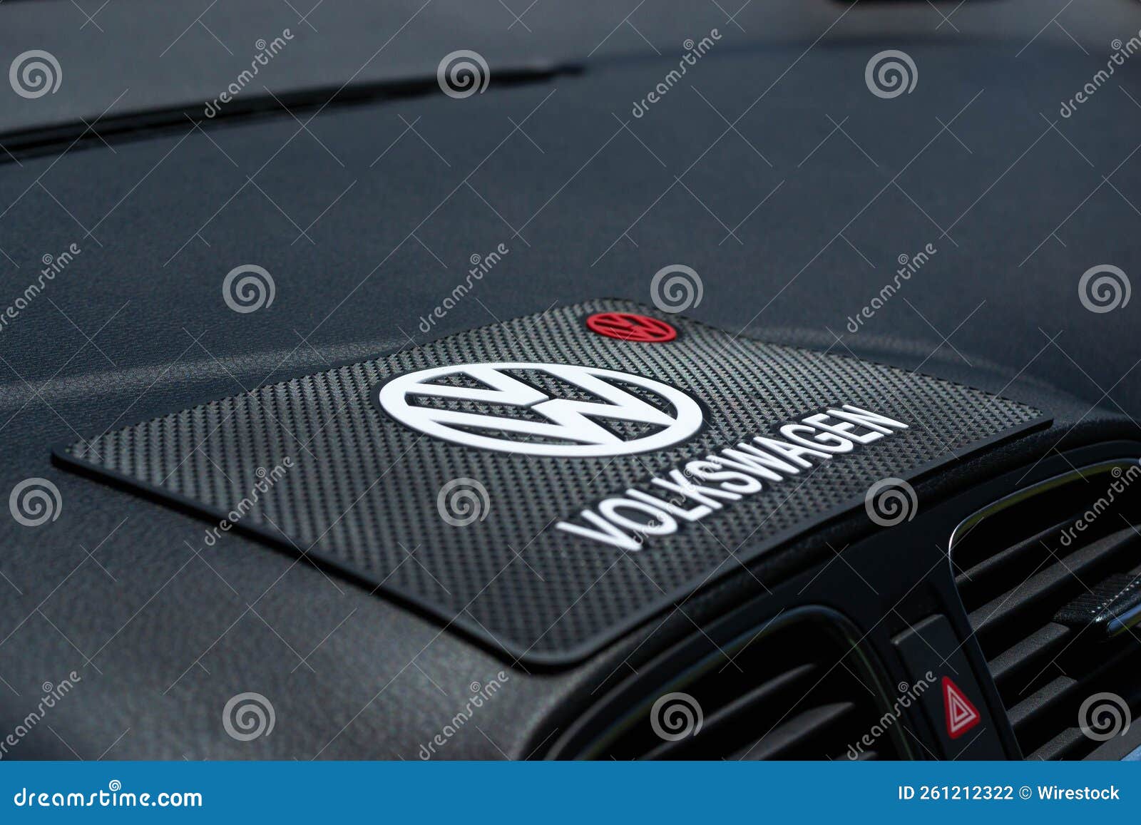 Closeup Shot of the Volkswagen Label in a Volkswagen Car Editorial ...