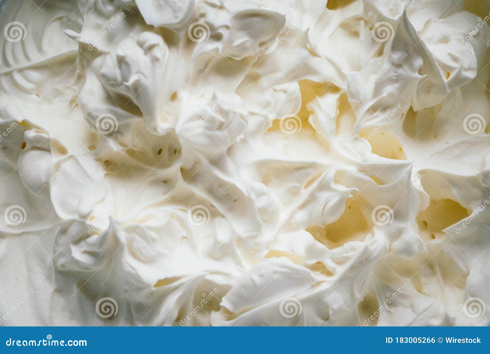 Closeup Shot of Whipped Cream Texture Stock Photo - Image of color ...