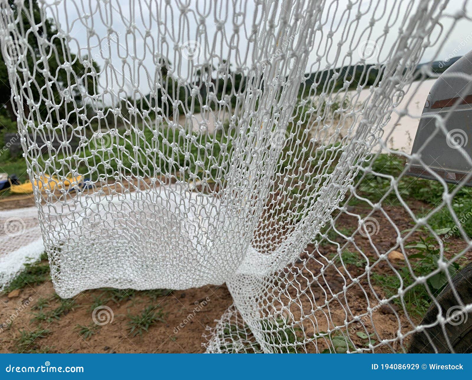 Closeup Shot of White Fishing Nets Stock Image - Image of view, natural ...