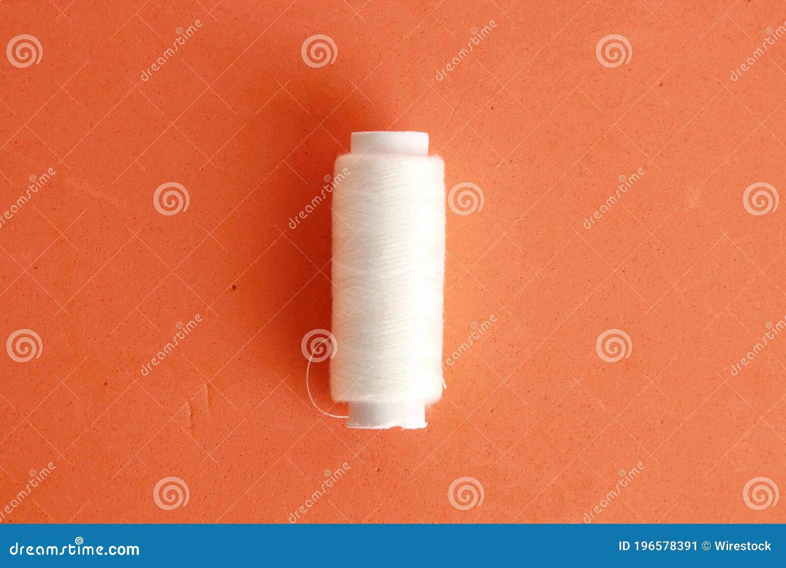 Closeup Shot of a White Sewing Thread Roll Stock Image - Image of ...
