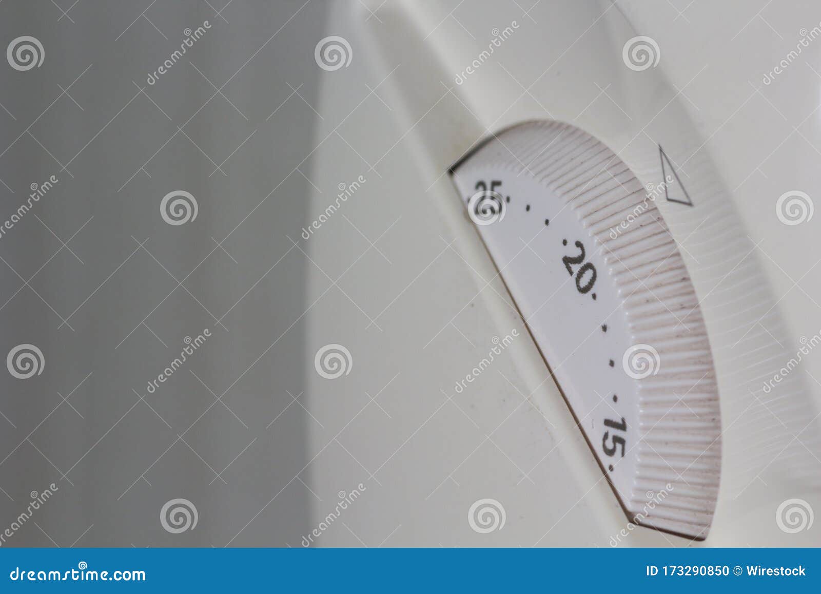 Closeup Shot of the White Temperature Control Panel for Central Heating ...