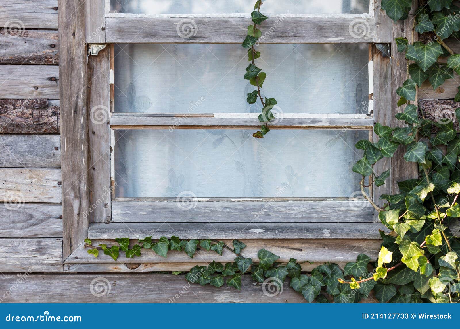 Closeup Shot of a Window on a Wooden Hut Stock Image - Image of house ...