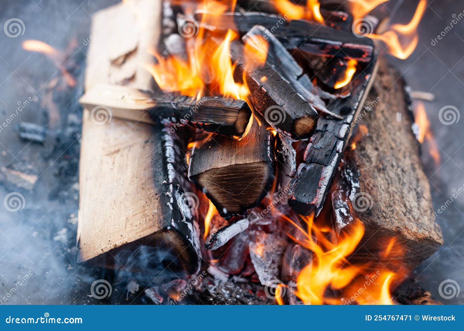 Closeup Shot of Wood Burning - Perfect for Wallpapers Stock Image ...