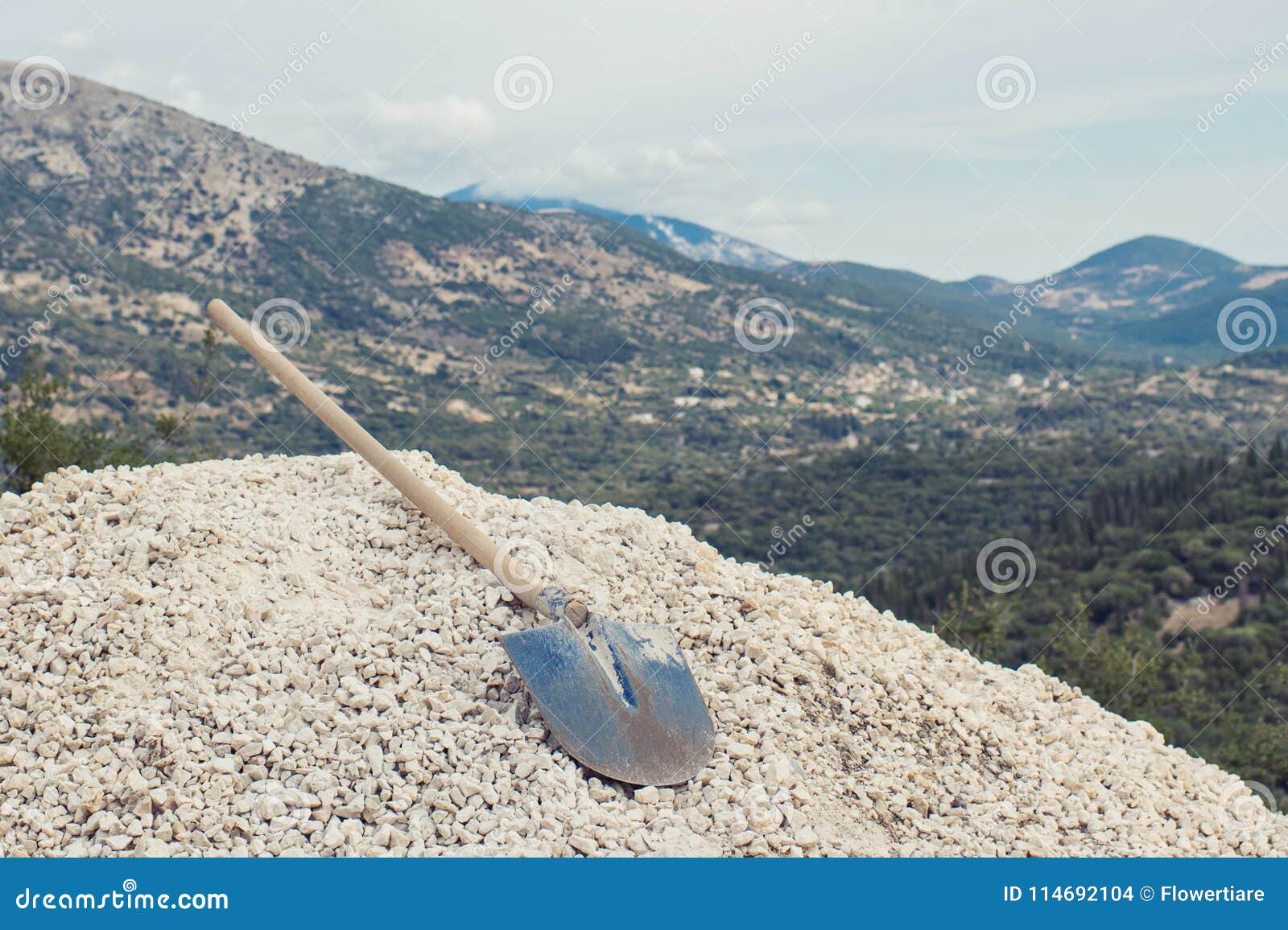 Closeup of a Shovel in the Stones. Stock Photo - Image of mining ...
