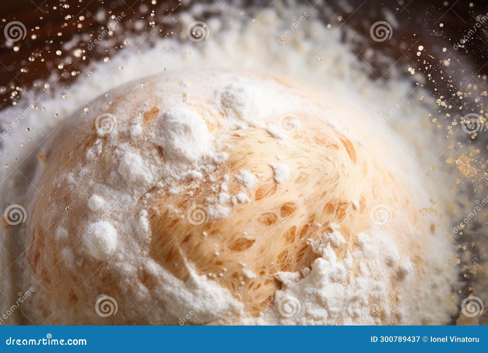 Closeup Showing Dough and Fermentation Process in a Rustic Setting ...