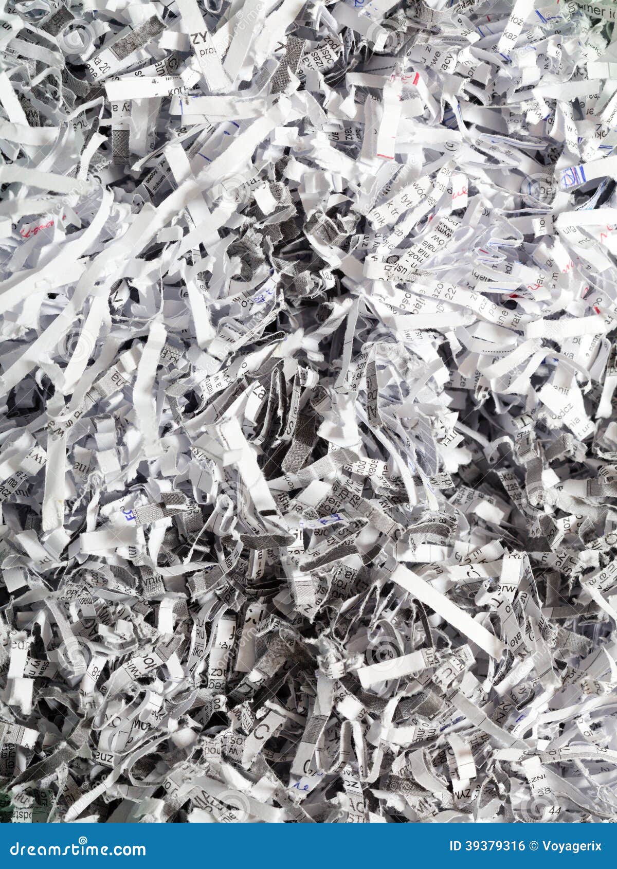 Closeup of Shredded Paper As Abstract Background Stock Photo - Image of ...