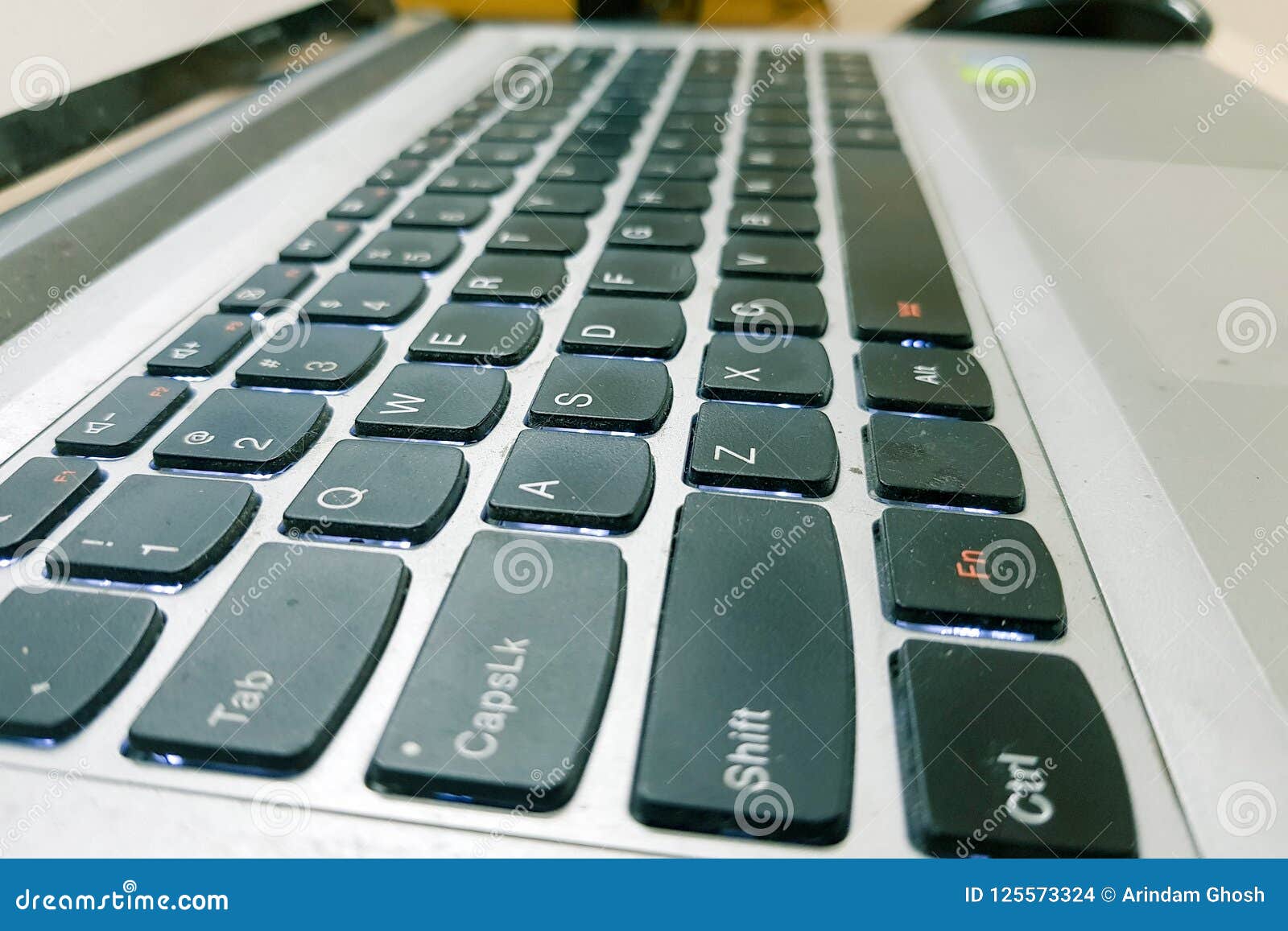 Closeup Side View of Laptop Keys Stock Photo - Image of online ...