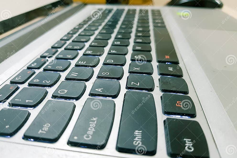 Closeup Side View of Laptop Keys Stock Photo - Image of online ...