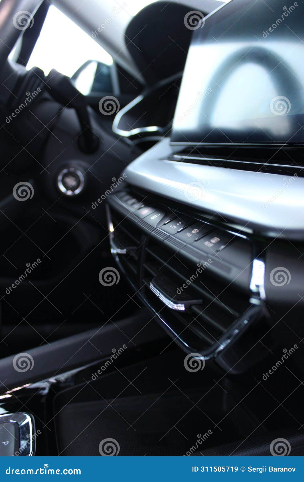 Menu Buttons and Touch Screen Display in the Middle of Central Panel in ...