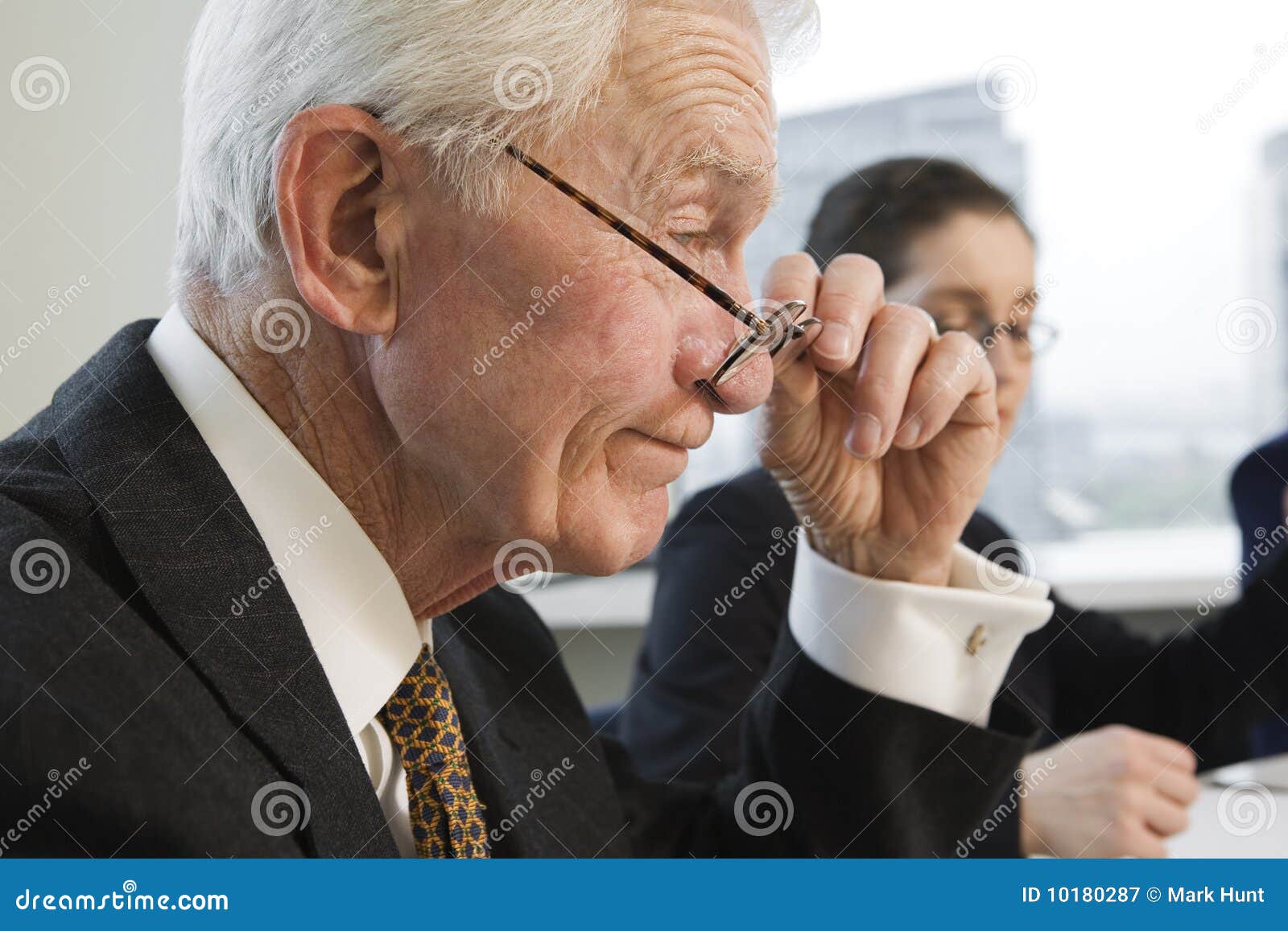 Closeup Side View of Two Executives. Stock Image - Image of adult ...