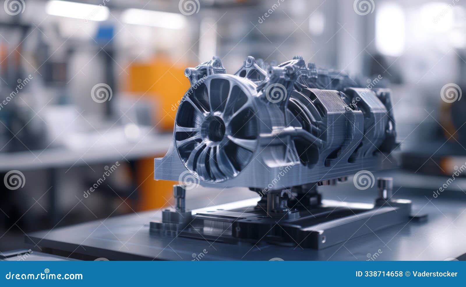 3D Printed Engine Block Model On A Table Royalty-Free Stock Image ...