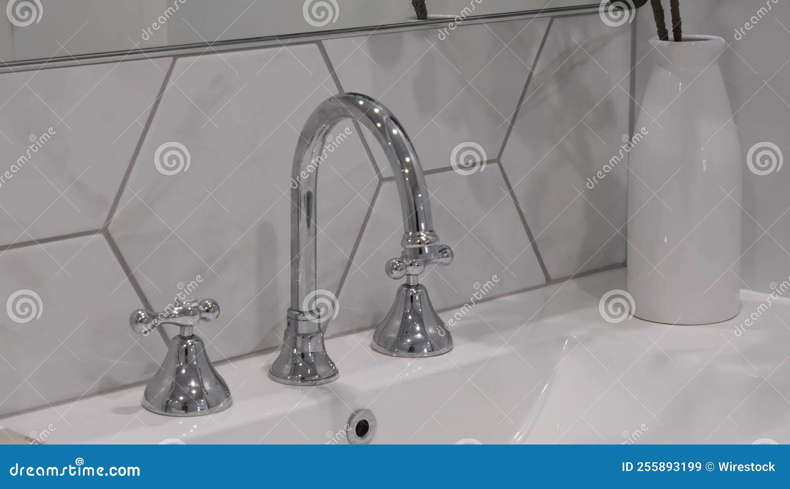 Closeup of a Silver Faucet Above the Sink Stock Video - Video of silver ...