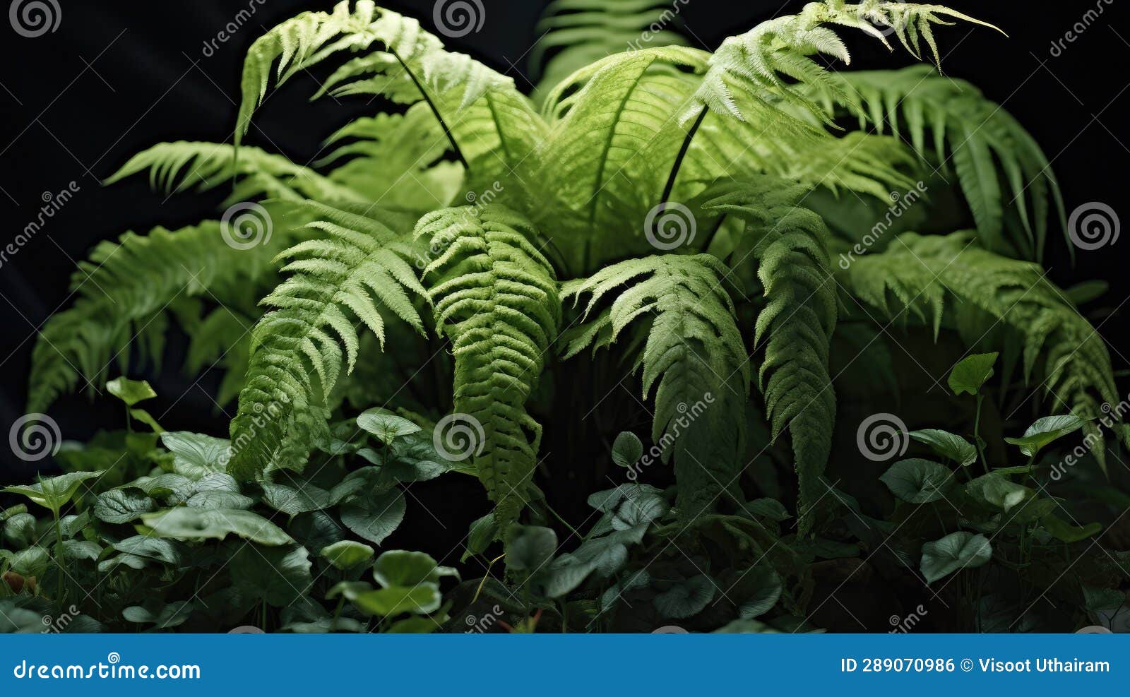 Closeup of silver fern stock illustration. Illustration of plant ...