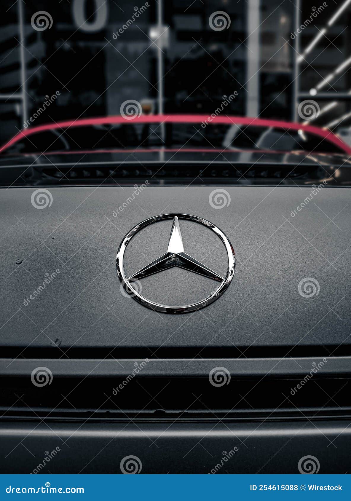 Closeup of a Silver Mercedes Bens Logo on a Car Editorial Stock Photo ...