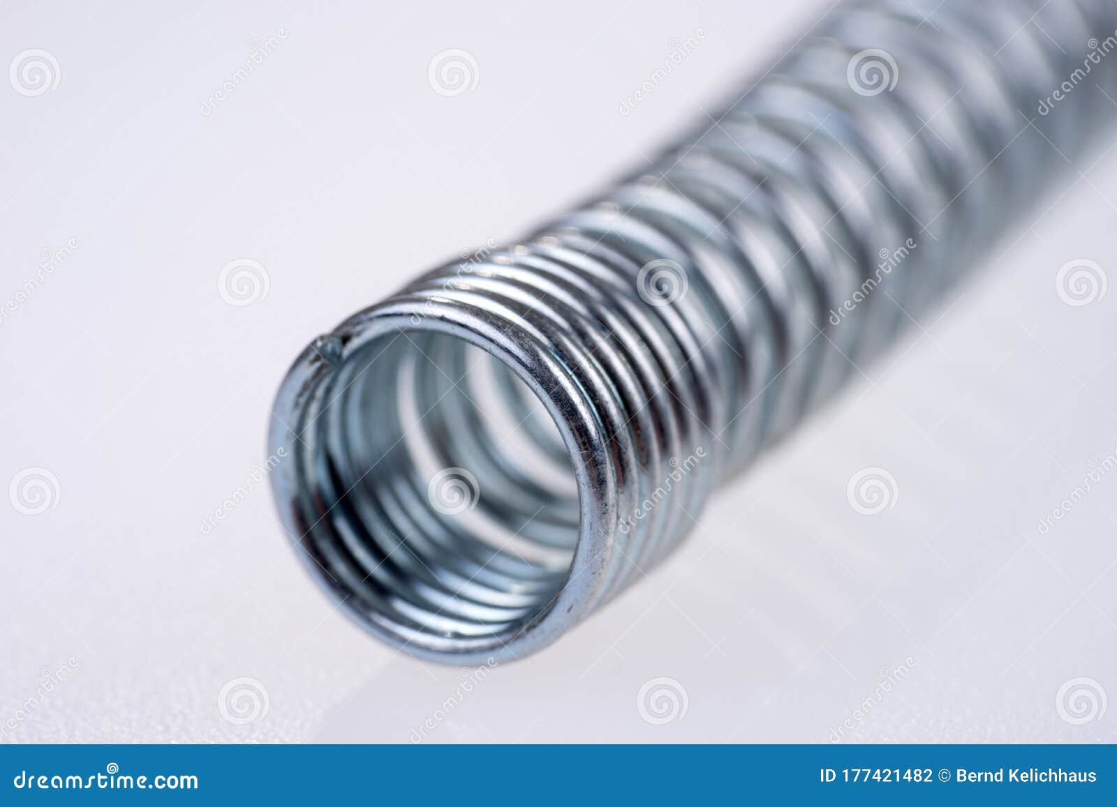 Closeup Silver Metal Spring Stock Photo - Image of abstract ...