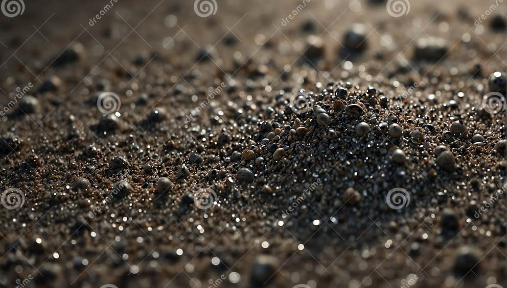 Closeup of Silver Sand Texture Ai Generated Stock Illustration ...