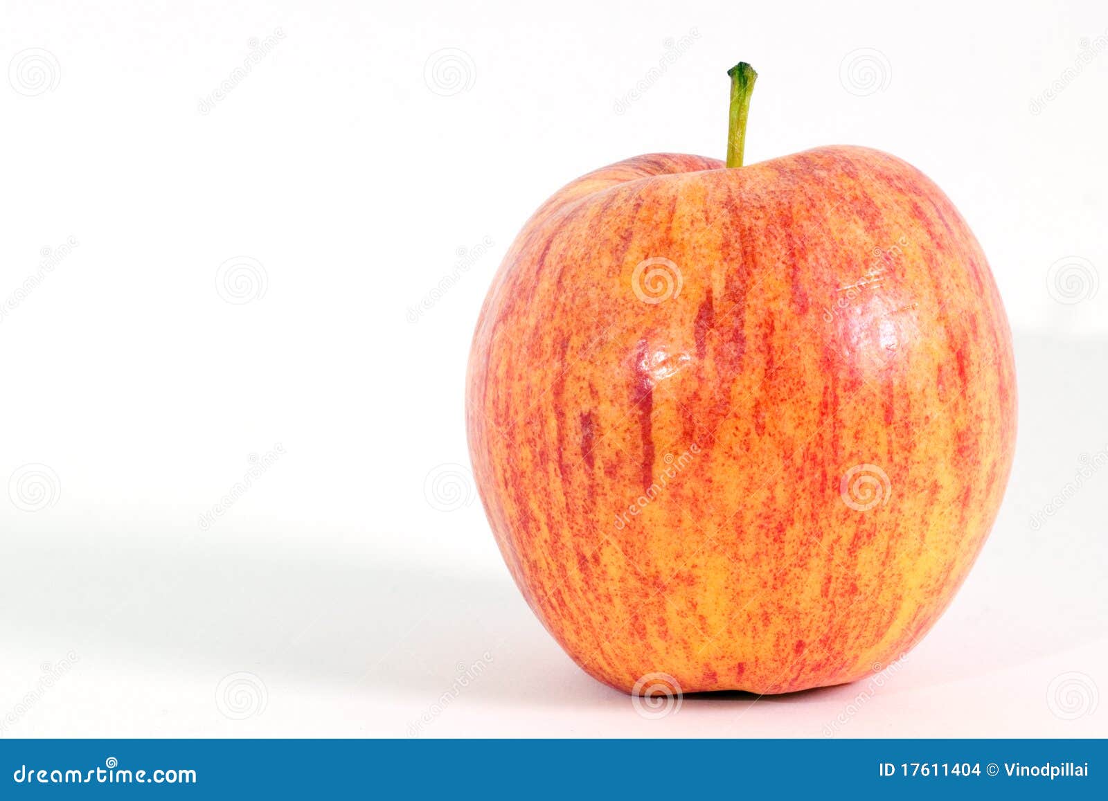 Closeup of Single Apple on White Stock Photo - Image of background ...