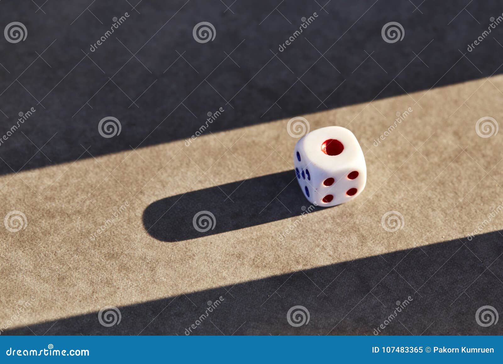 Closeup of a Single White Dice Stock Image - Image of geometry, grey ...