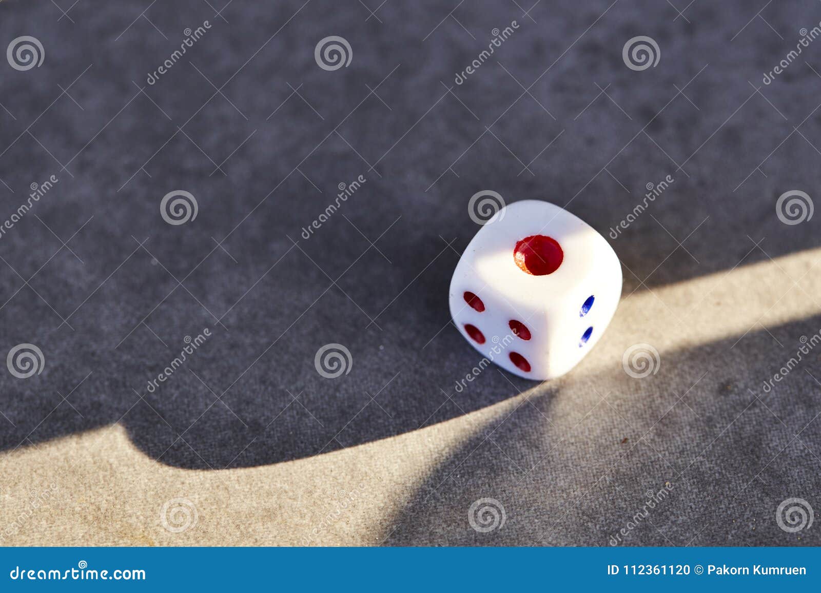 Closeup of a Single White Dice Stock Photo - Image of element, object ...