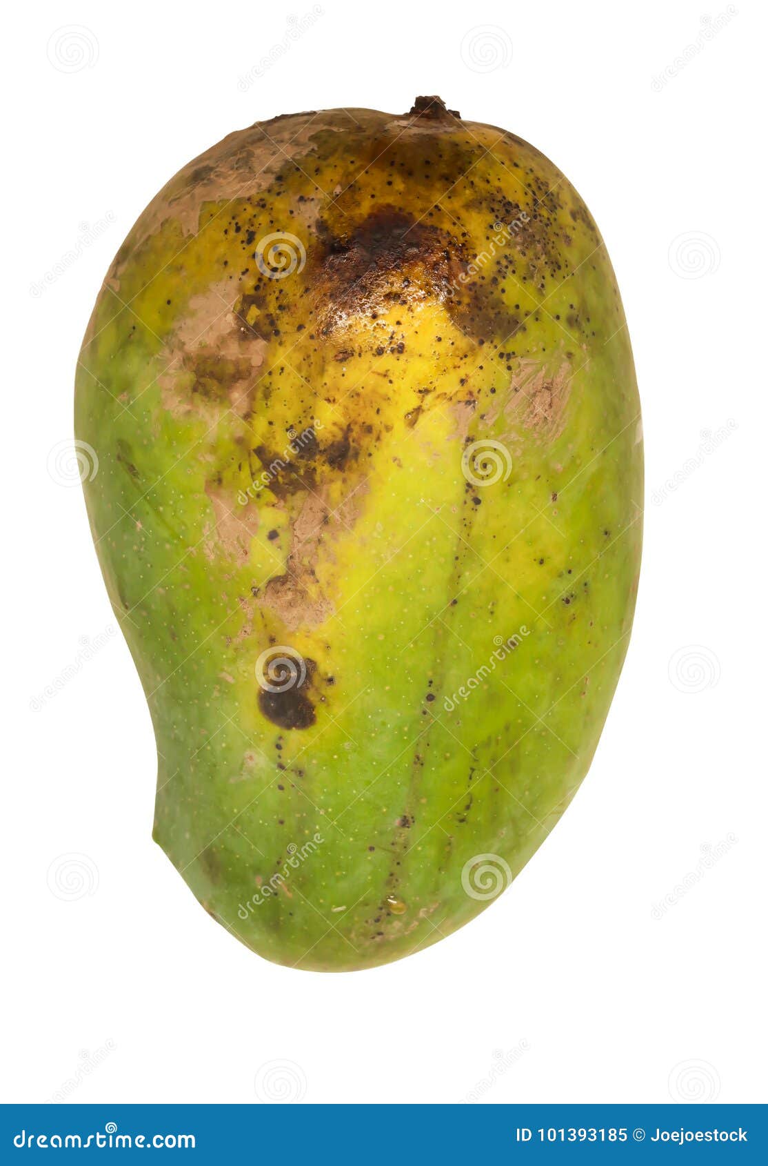 Closeup Single Yellow Mango Isolated on White Background Stock Image ...