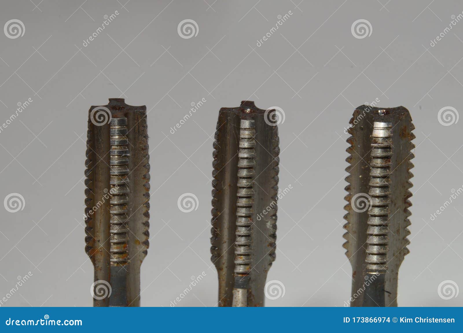 Closeup on Size M8 Thread Tap Set Stock Photo - Image of thread ...