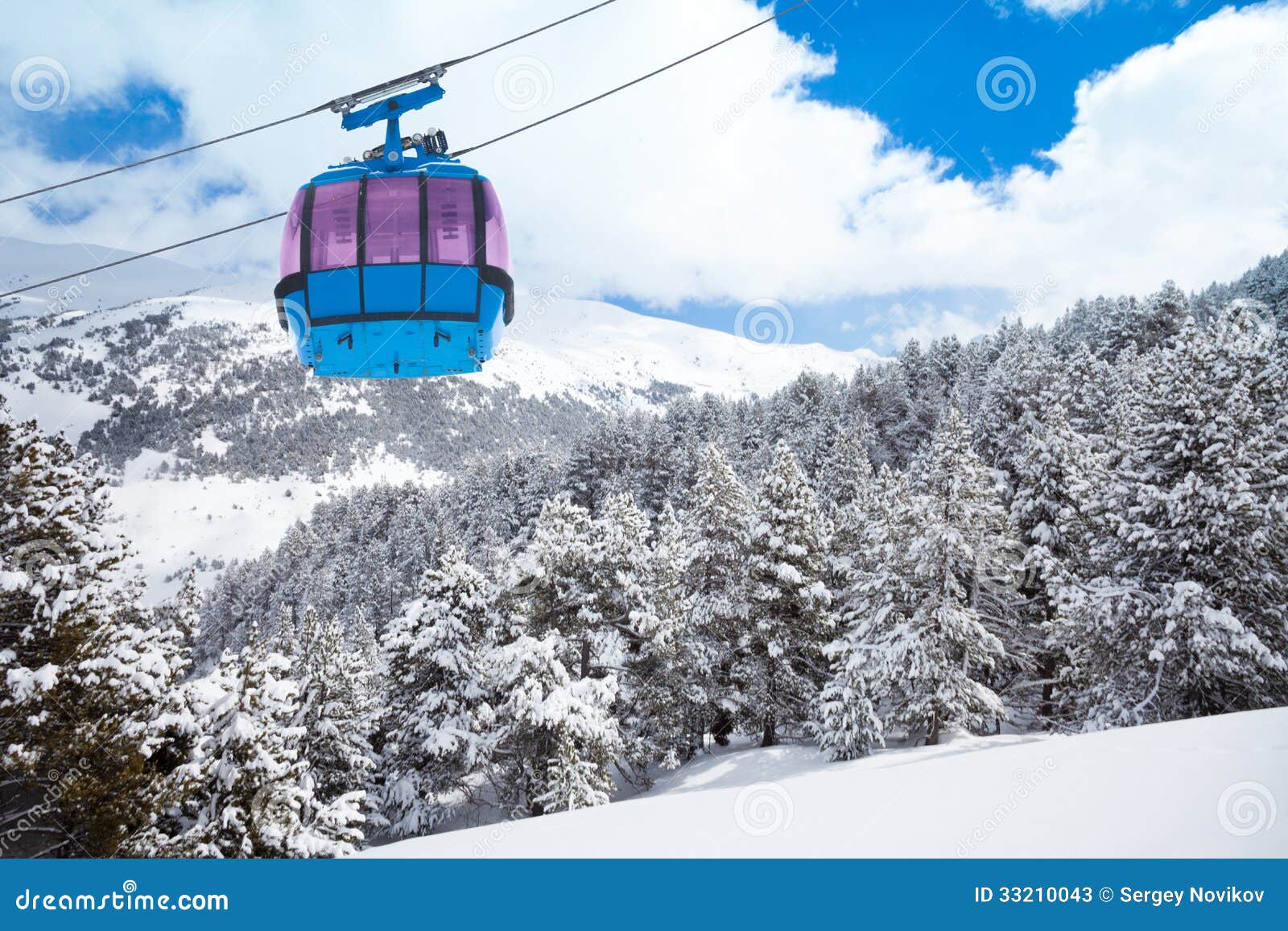 Ski Lift Cable, Ropeway, And Cableway Transport System For Skiers With ...