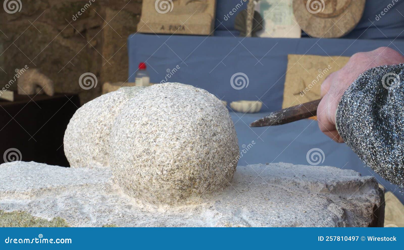 Closeup of Skilled Stonemason Crafting a Stone Stock Video - Video of ...