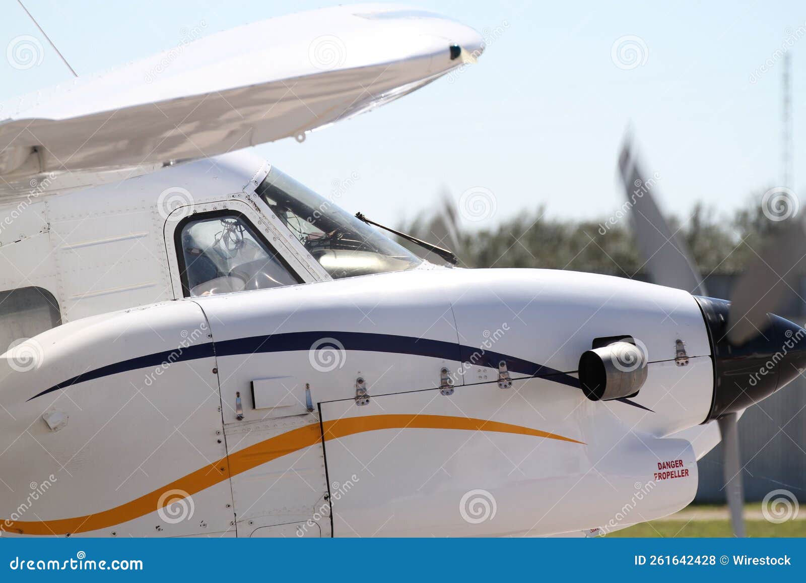 Closeup of a Skydiving Plane with Propellers Editorial Stock Photo ...