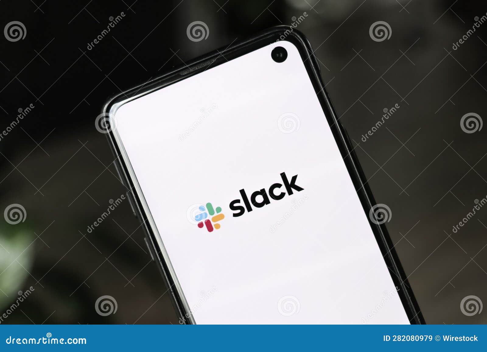 Closeup of Slack Logo on Smartphone Screen Editorial Stock Image ...