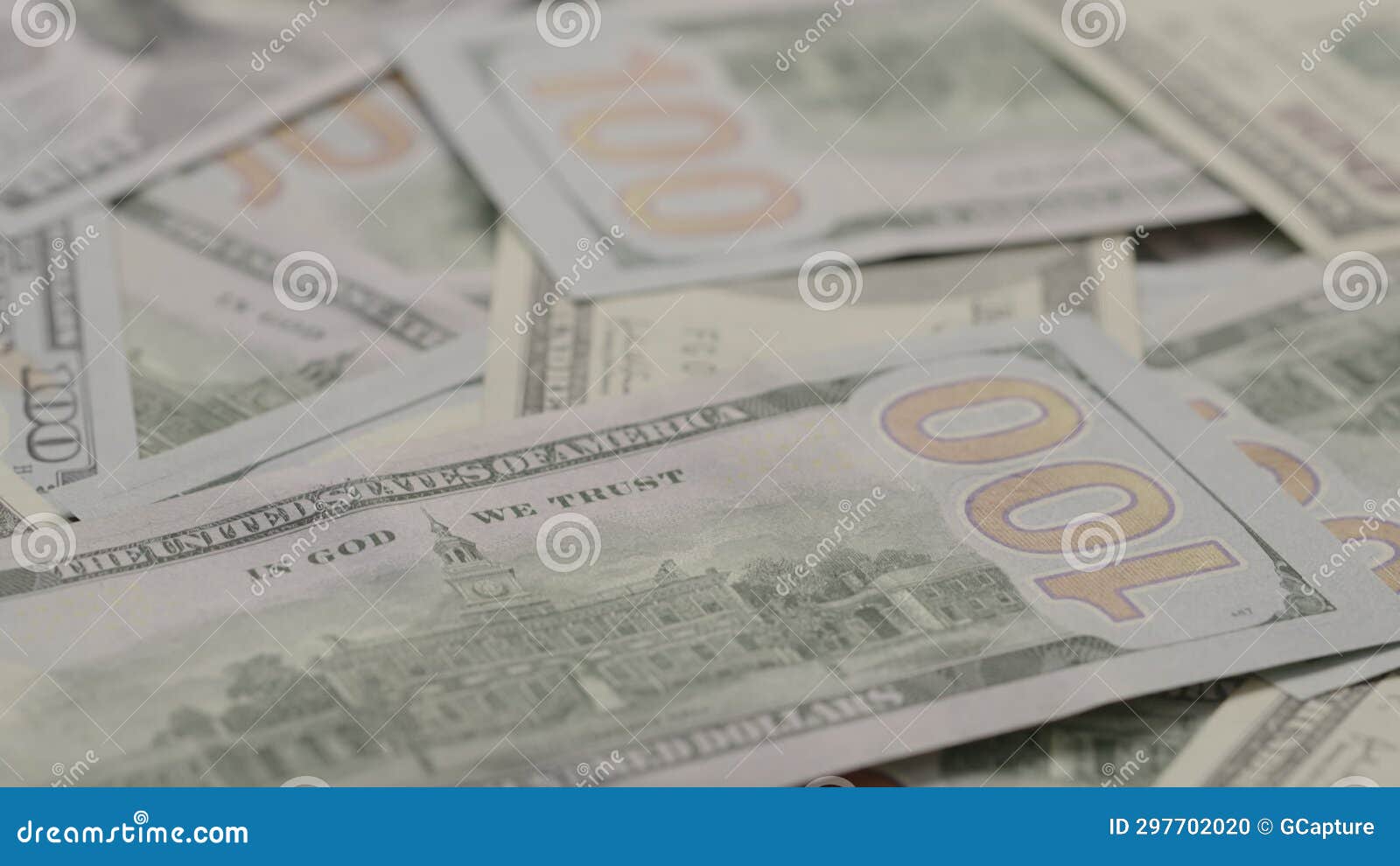 Closeup Slide Background of 100 Dollar Bills New Style Stock Footage ...