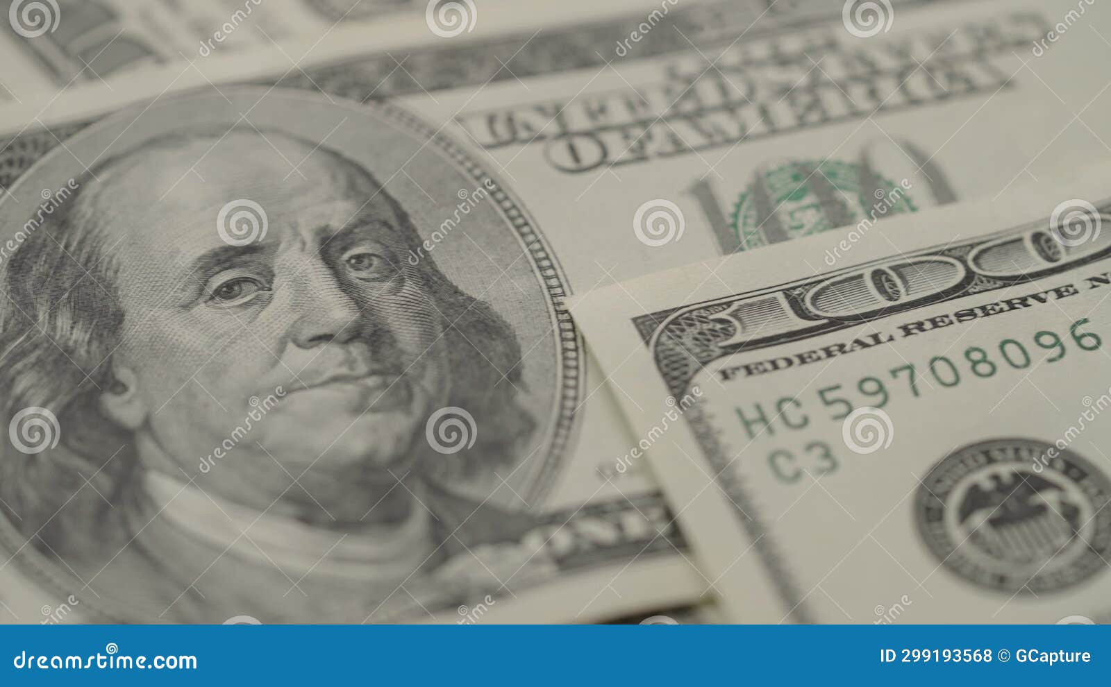 Closeup Slide Background of 100 Dollar Bills Old Style Stock Footage ...