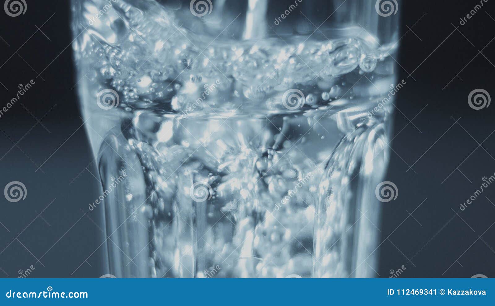 Closeup Slowmotion of Glass Fulling with Water Stock Image - Image of ...