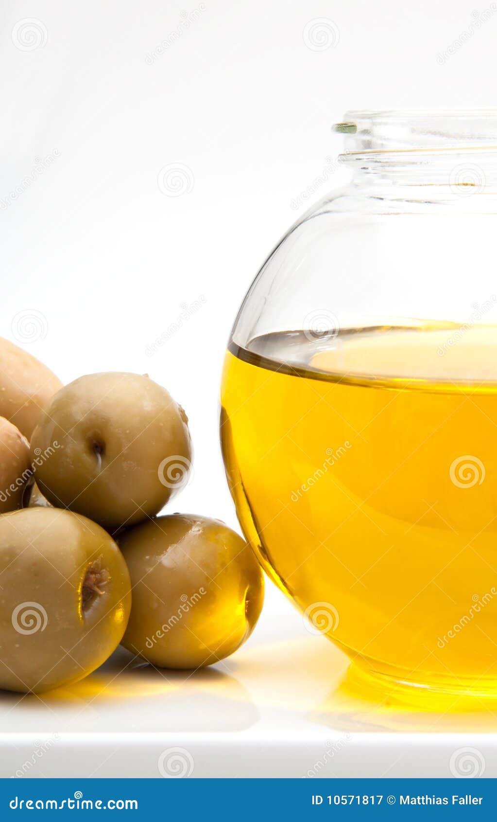 Closeup of a Small Bottle of Olive Oil Stock Image - Image of yellow ...