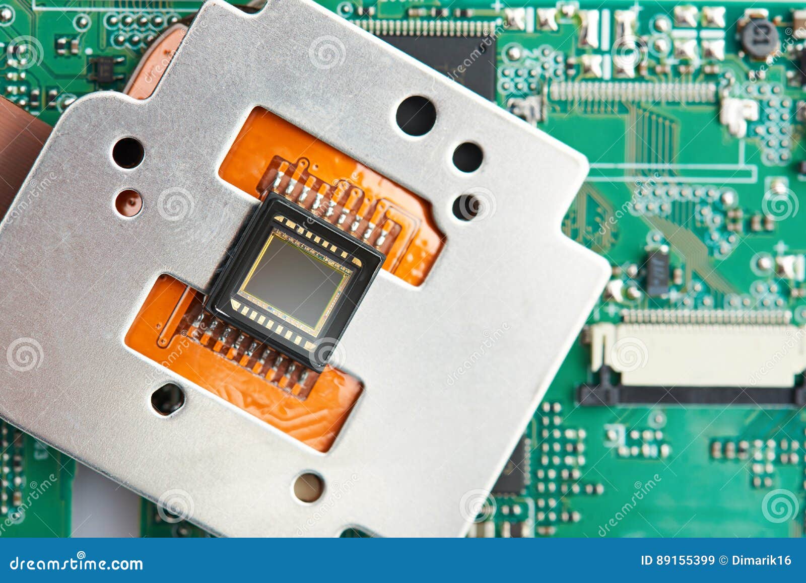 Closeup of Small Camera Sensor Stock Image - Image of circuit, science ...