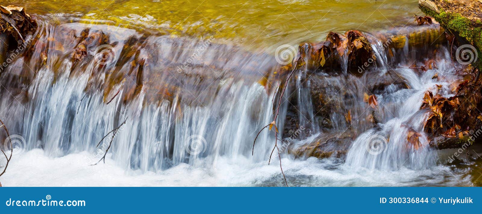 Small Waterfall on Mountain River Stock Photo - Image of cascade ...