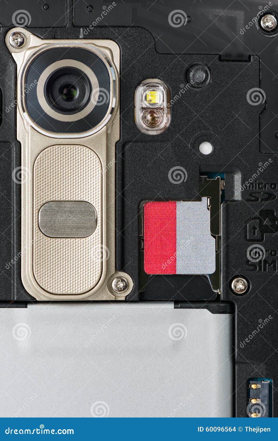 Closeup of Smartphone Camera Module and SD Memory Slot Stock Photo ...