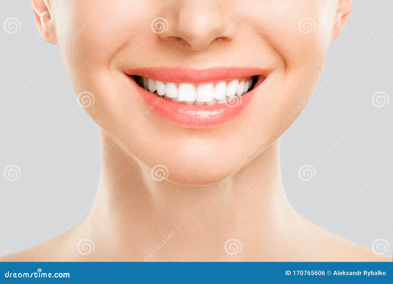 Closeup of Smile with White Healthy Teeth Stock Photo - Image of health ...